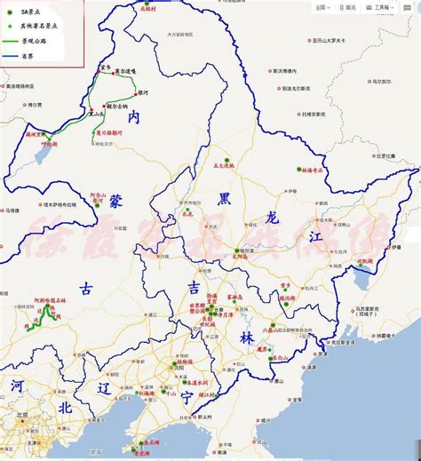 东北旅游地图 东北旅游景点地图 3 伤感说说吧