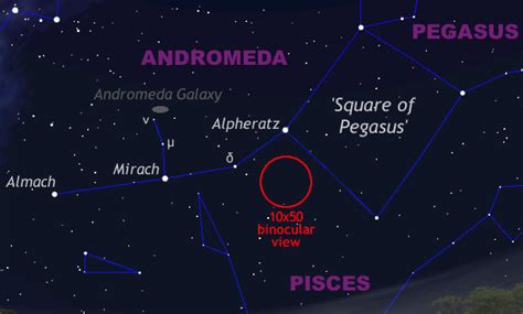 Andromeda Galaxy Location In Sky