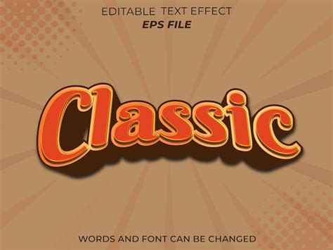Premium Vector Editable Text Effect Classic Template Editable Vector