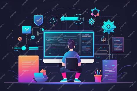 Software Code Testing Concept Illustration Premium Ai Generated Image