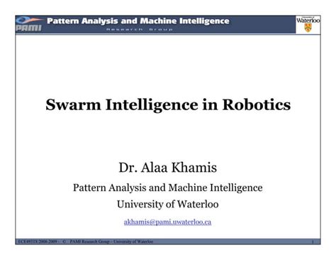 Swarm Intelligence In Robotics Pdf