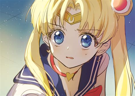 Spoon 1122 Anime Sailor Moon Blonde Twintails Blue Eyes Anime