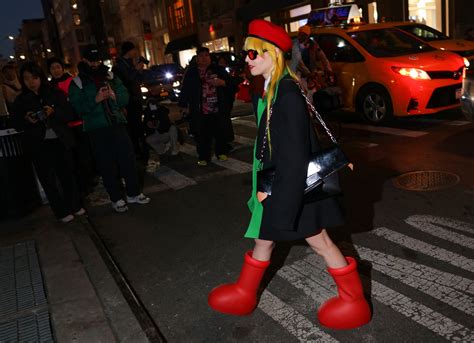 Everyone Is Wearing Mschfs Big Red Boots Vogue
