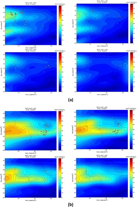 A Hourly Total Electron Density Plots Derived From Ionosphere Map Download Scientific Diagram