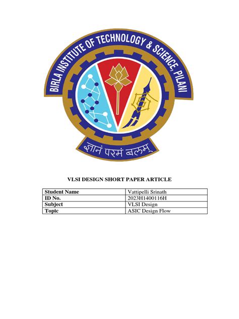 asic design flow download free pdf hardware description language logic synthesis