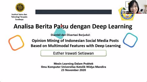 Kuliah Umum Machine Learning Dalam Praktik S1 Informatika Program