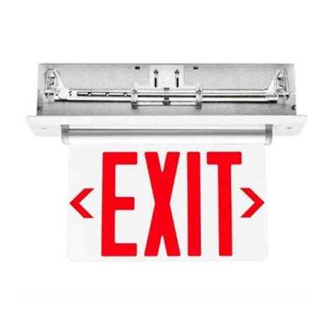 Recessed Edge Lit Exit Sign Emergency Lighting Isolite