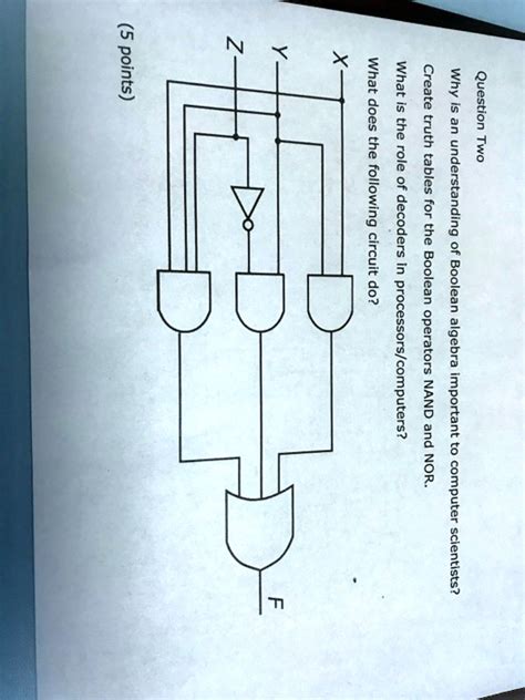 5 Points N What Does The Following Circuit Do Question Two What Is The