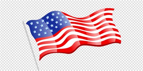 투명한 배경에 빈 비어있는 복사 공간에 깃발을 흔드는 미국 7월 4일 포스터 템플릿 미국 독립 기념일 축하 행사 미국 7 월 4 일 프로모션 광고 배너 브로셔 포스터 또는
