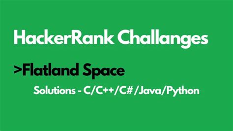 Flatland Space Stations Hackerrank Solution In C C Java Python