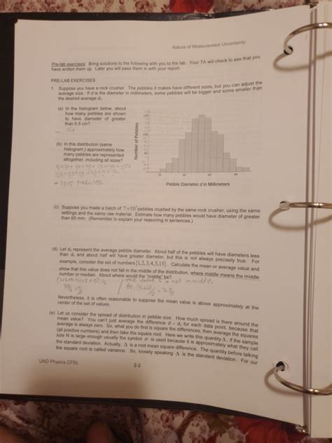 Solved Nature Of Measurement Uncertainty Pre Lab Exercises Chegg