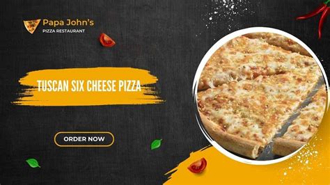 Papa Johns Tuscan Six Cheese Pizza Price Nutrition Allergen