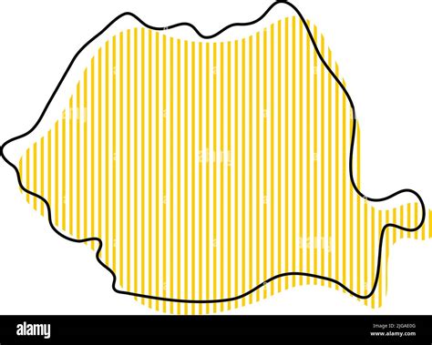 Stylized Simple Outline Map Of Romania Icon Stock Vector Image And Art Alamy