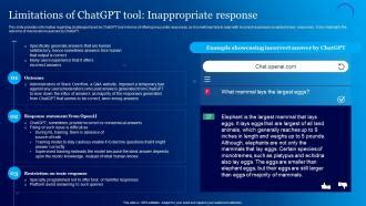Limitations Of ChatGPT Tool Inappropriate Response Everything About Chat GPT Generative ChatGPT