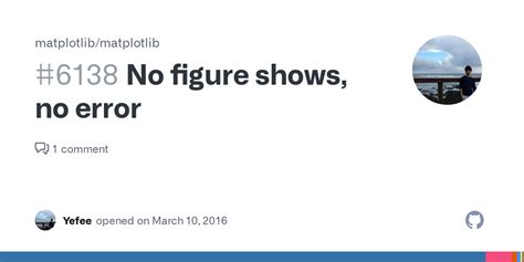 No Figure Shows No Error · Issue 6138 · Matplotlibmatplotlib · Github