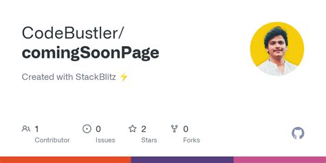 Github Codebustlercomingsoonpage Created With Stackblitz ⚡️