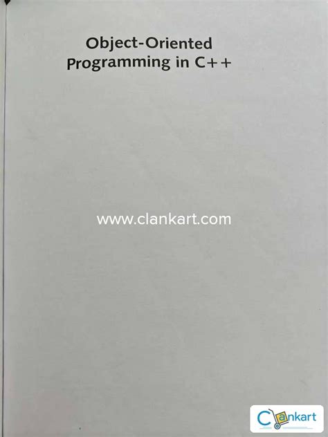 Buy Object Oriented Programming In C Book In Excellent Condition At