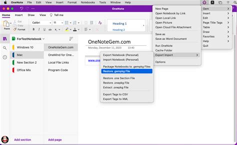How To Restore A Gempkg Package To Mac Onenote Backup And Open A