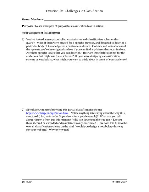 Assignment 9b Challenges In Classification Imt 530 Docsity