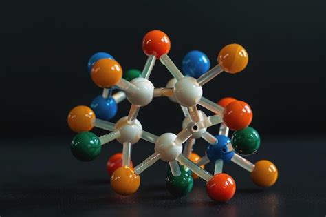 Premium Photo Molecule Atom Model Abstract Structure Science And Medical Concept AI Generated