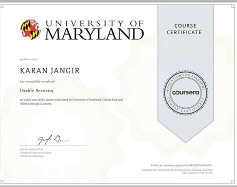 Karan Jangir On Linkedin Usable Security Course By University Of Maryland