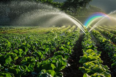 Premium Photo Efficient Irrigation Practices Ar Generative Ai