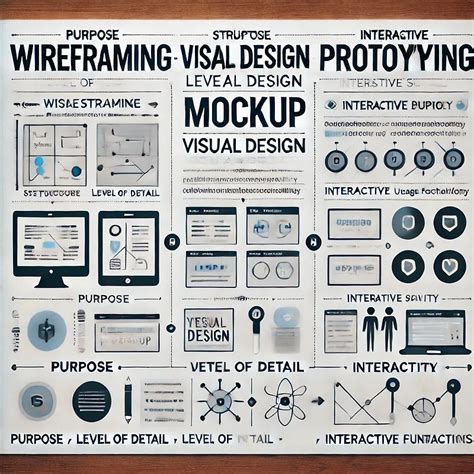 와이어프레이밍 목업 프로토타이핑 차이점