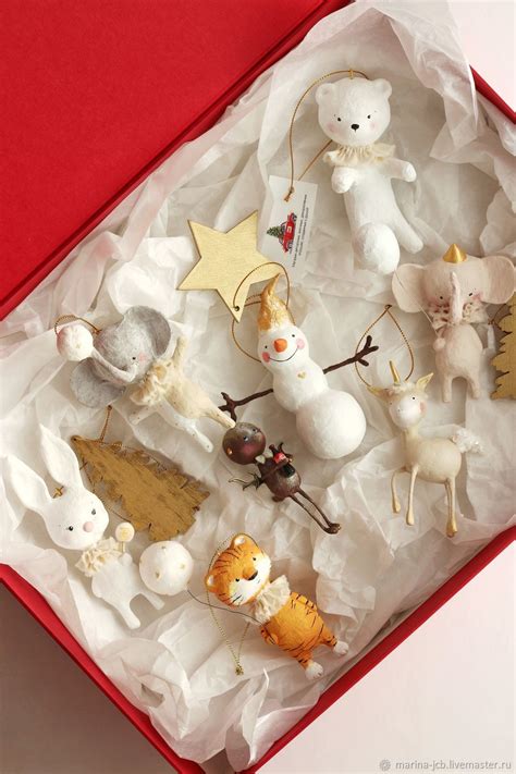 Подарочный набор декоративных елочных игрушек 8 шт Mk Shop АВТОРСКИЕ ИГРУШКИ Ярмарка Маст