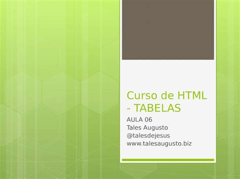 Ppt Como Fazer Tabelas Em Html Pdfslidenet