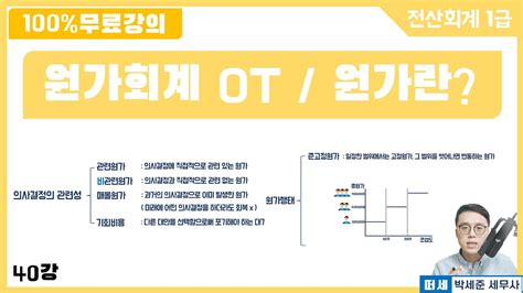 교안 더보기란 전산회계1급 X 떠세 원가회계 이론강의 40강 상기업 Vs 제조기업 원가의 구성요소 Youtube