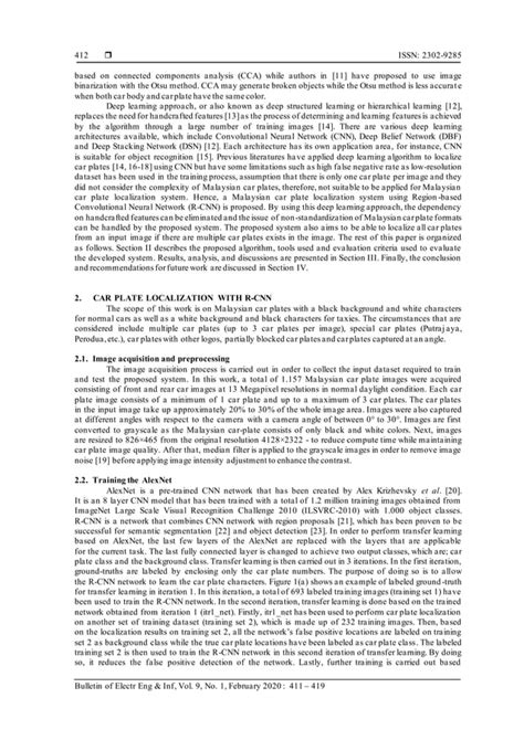 Malaysian Car Plate Localization Using Region Based Convolutional Neural Network Pdf