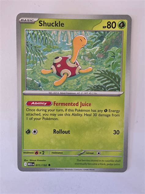 Pokemon Tcg Mega Evolutions 011 132 Shuckle Uncommon Funporium
