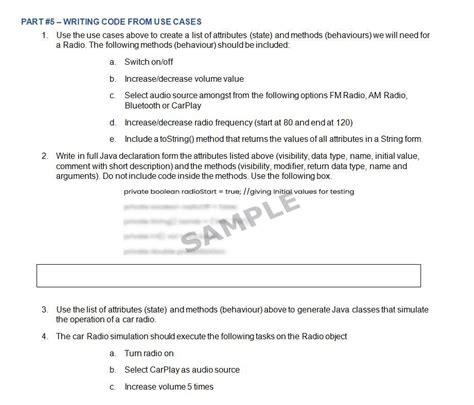 PART 5 WRITING CODE FROM USE CASES 1 Use The Use Chegg Com