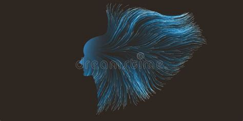 Dark Futuristic Artificial Technology Concept With Flow Of Glowing Neural Connections Forming A