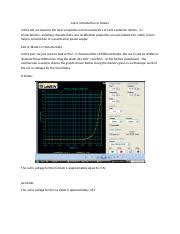 Lab Report Doc Lab 6 Introduction To Diodes In This Lab We Examine The Basic Properties And
