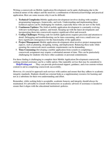 Mobile Application Development Coursework Download Free Pdf Mobile