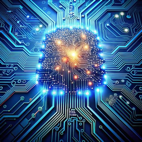 Big Data And Artificial Intelligence Concept Machine Learning And Circuit Board Deep Learning