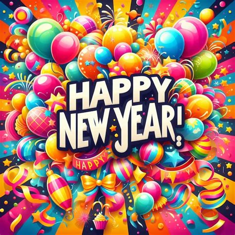 57000 Colorful New Year Design Pictures