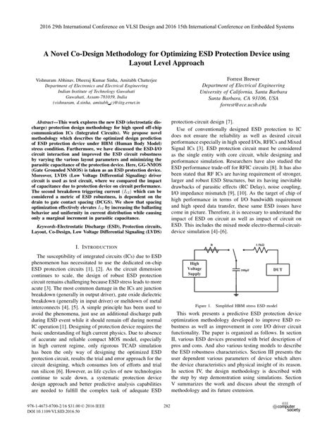 Pdf A Novel Co Design Methodology For Optimizing Esd Protection Device Using Layout Level Approach