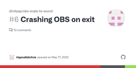 Crashing OBS On Exit Issue Dimtpap Obs Scale To Sound GitHub