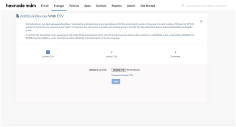 How To Add Device Groups Via Csv Hexnode Help Center