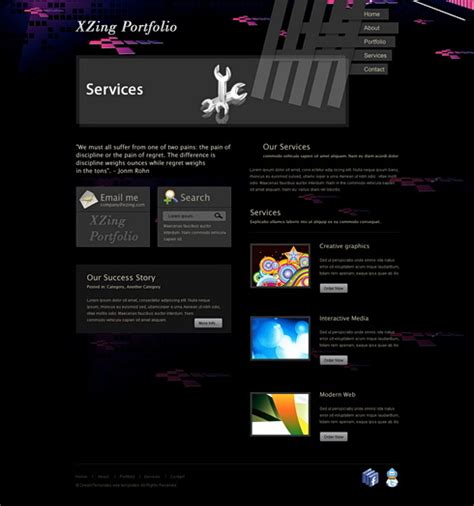 XzingPortfolio HTML Template Personal CSS Templates CSS Templates