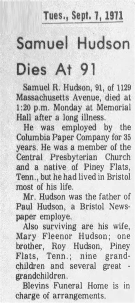 Samuel Reeves Hudson 1879 1971 Find A Grave Memorial