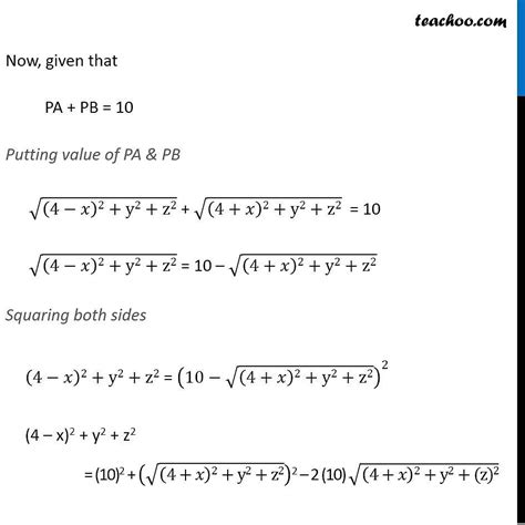 Ex Find Equation Of Set Of Points P The Sum Ex