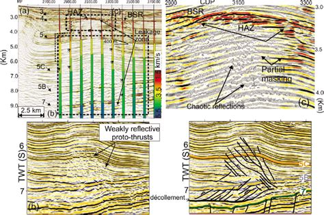 A Pre Stack Depth Migrated Seismic Section From The Frontal Anticline