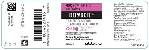 Depakote Fda Prescribing Information Side Effects And Uses