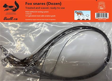 Fox Snares 12 Pack Ready To Use Effectively Captures Fox Snare
