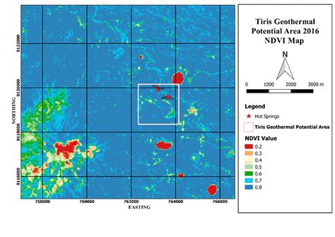 Tiris Geothermal Potential Area 2016 Ndvi Map Download Scientific