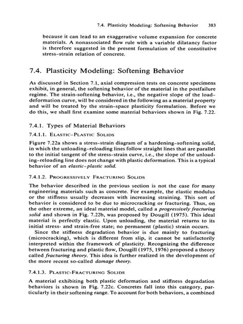 7 4 Plasticity Modeling Softening Behavior 383 Pdf Deformation Engineering Plasticity