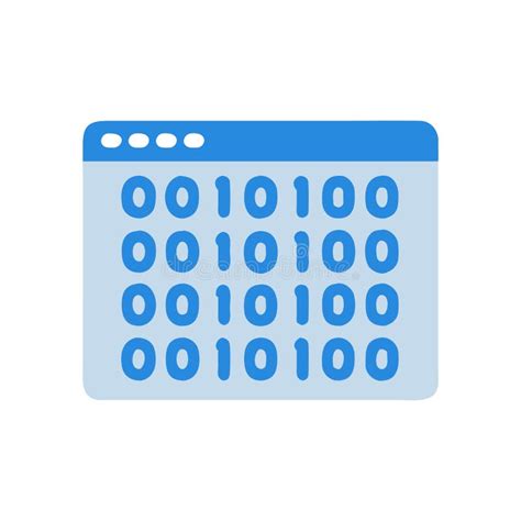 Binary Code Technology Icon Stock Illustration Illustration Of